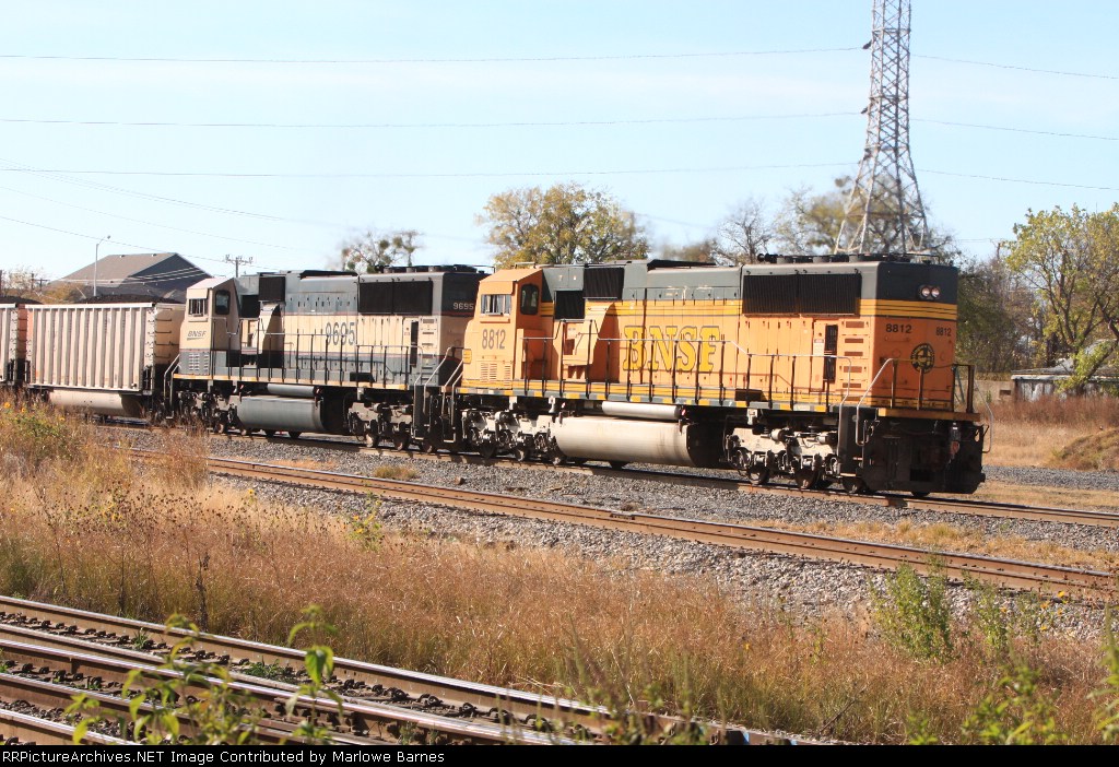 Southbound coal train with DPU's BNSF 8812 & 9695
